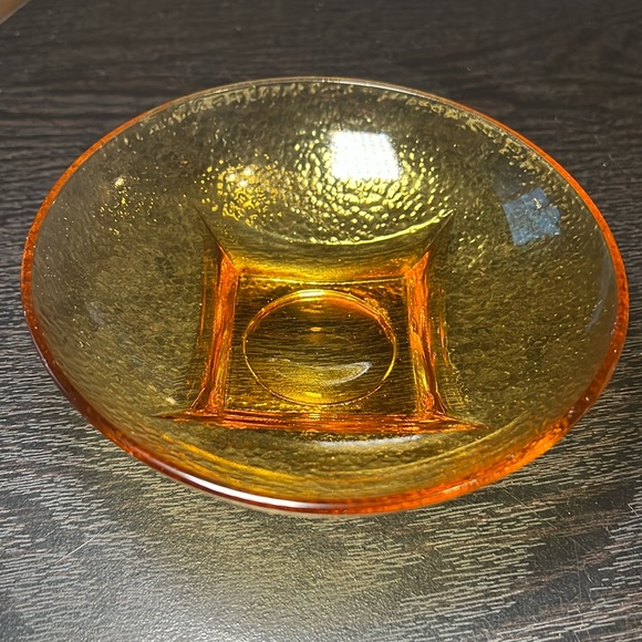 Vintage | Dining | Vintage Hazel Atlas Amber Gold Pebblestone Square ...